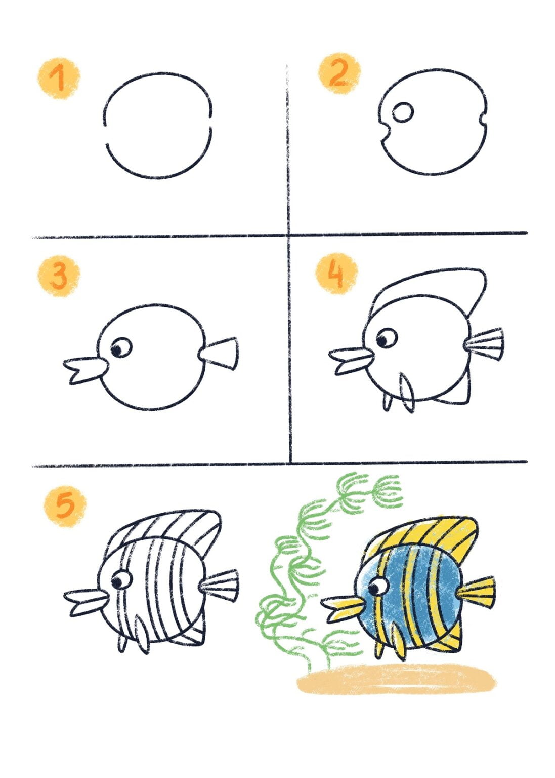 How To Draw A Cute Fish - 6 Ways (With Pictures)