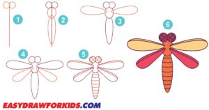 How To Draw Dragonfly – 4 Ways (With Pictures)