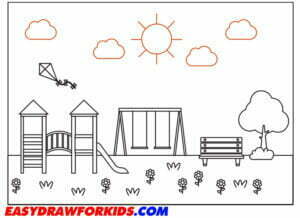 How To Draw A Park - 10 Steps (With Pictures)