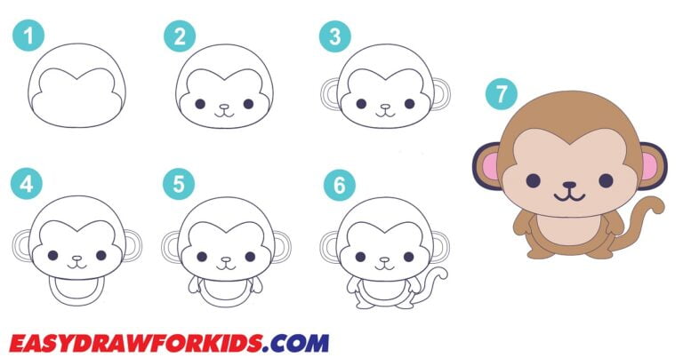 How To Draw A Monkey – 5 Ways (With Pictures)