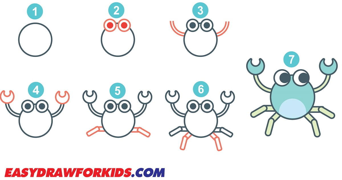 How To Draw A Crab – 9 Ways (With Pictures)