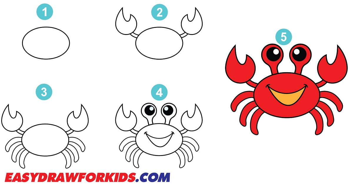 How To Draw A Crab – 9 Ways (With Pictures)