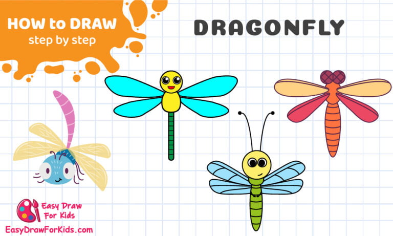 How To Draw Dragonfly – 4 Ways (With Pictures)