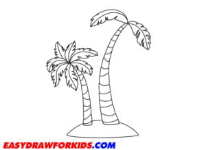 How To Draw A Palm Tree - 2 Ways (With Pictures)