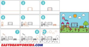 How To Draw A Park - 10 Steps (With Pictures)