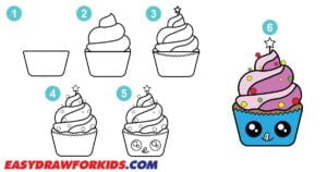 How To Draw A Cupcake - 7 Ways (With Pictures)