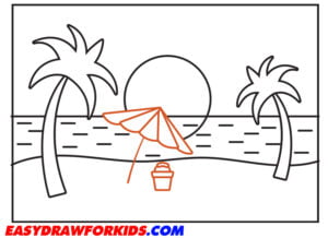 How To Draw A Beach - 10 Steps (With Pictures)