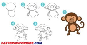 How To Draw A Monkey – 5 Ways (With Pictures)