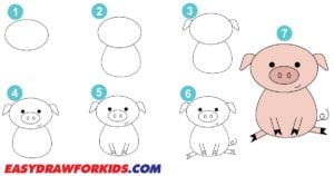 How To Draw A Pig - 8 Ways (With Pictures)