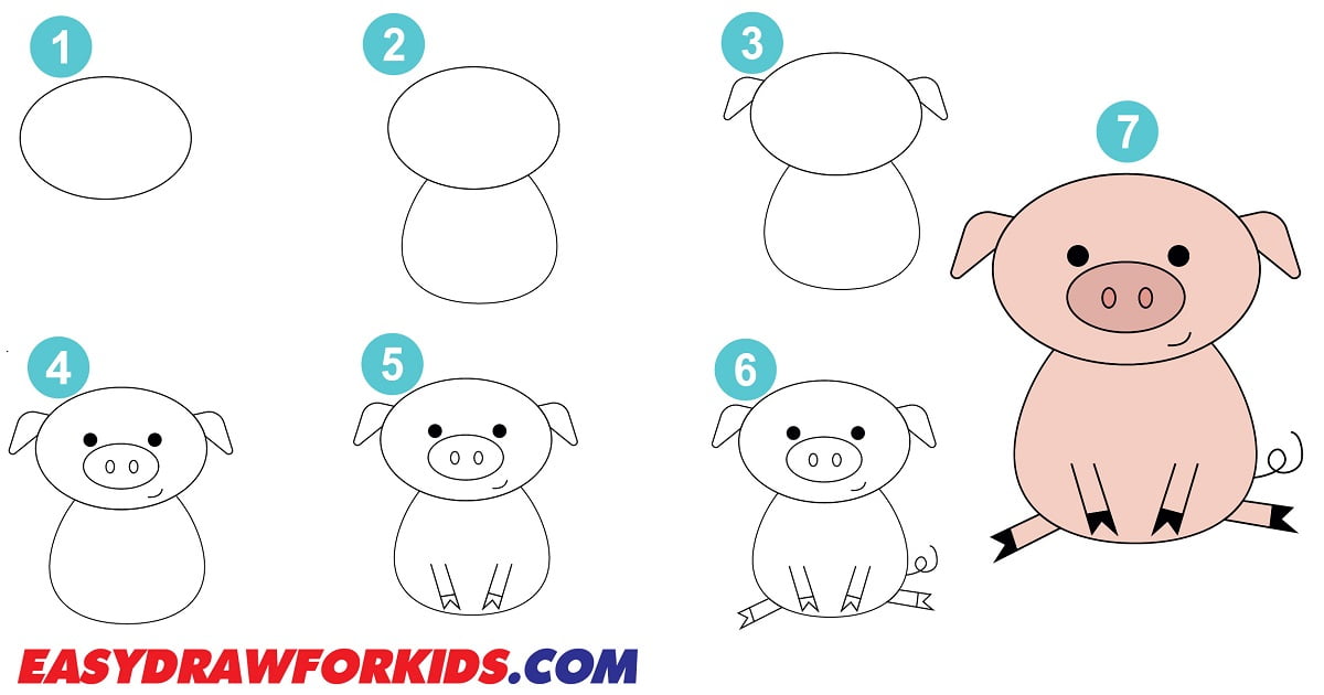 How To Draw A Pig - 8 Ways (With Pictures)