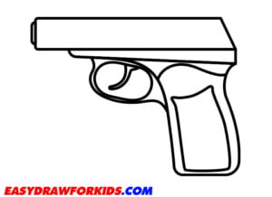 How To Draw A Gun - 8 Steps (With Pictures)