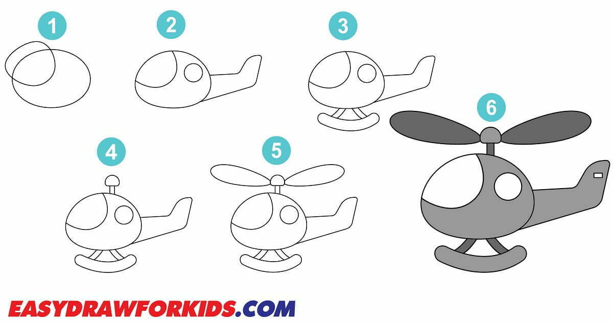 How To Draw A Helicopter - 5 Ways (With Pictures)