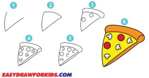 How To Draw A Pizza - 4 Ways (With Pictures)
