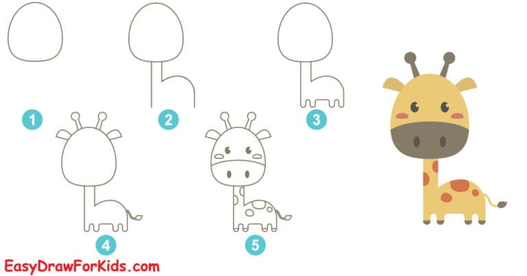 How To Draw A Giraffe – 7 Ways (With Pictures)