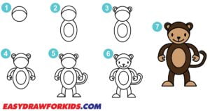 How To Draw A Monkey – 5 Ways (With Pictures)