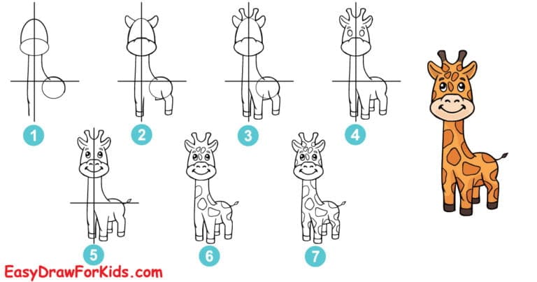 How To Draw A Giraffe – 7 Ways (With Pictures)