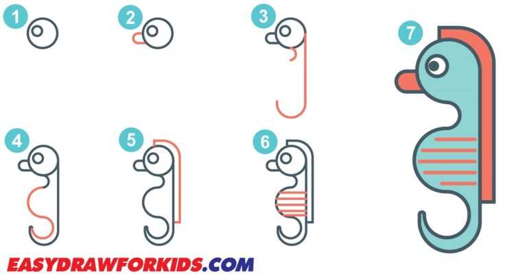 How To Draw A Seahorse - 4 Ways (With Pictures)