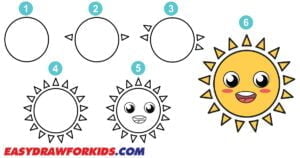How To Draw The Sun - 4 Ways (With Pictures)