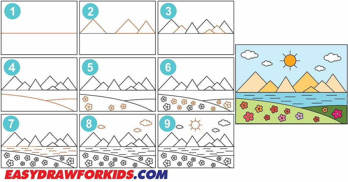 How To Draw Scenery - 10 Steps (With Pictures)