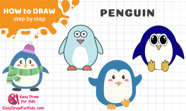 How To Draw A Penguin – 4 Ways (With Pictures)