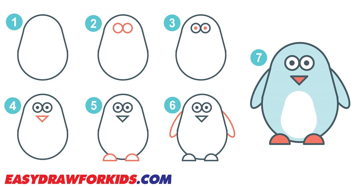How To Draw A Penguin – 4 Ways (With Pictures)