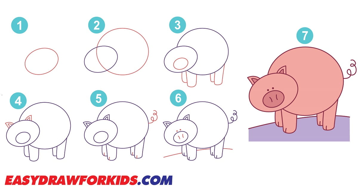 How To Draw A Pig - 8 Ways (With Pictures)