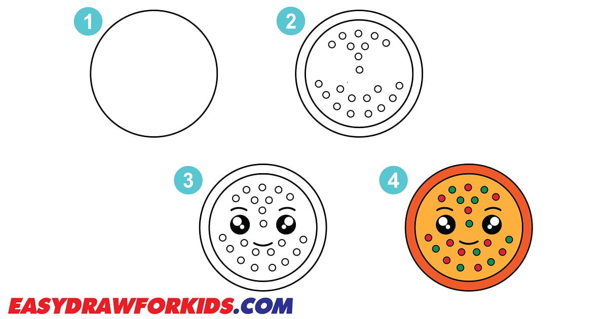How To Draw A Pizza - 4 Ways (With Pictures)