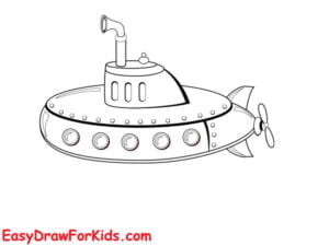How To Draw A Submarine - 4 Ways (With Pictures)