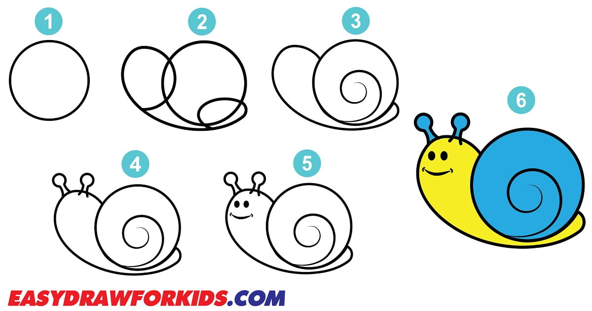 How To Draw A Snail - 8 Ways (With Pictures)