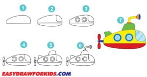 How To Draw A Submarine - 4 Ways (With Pictures)