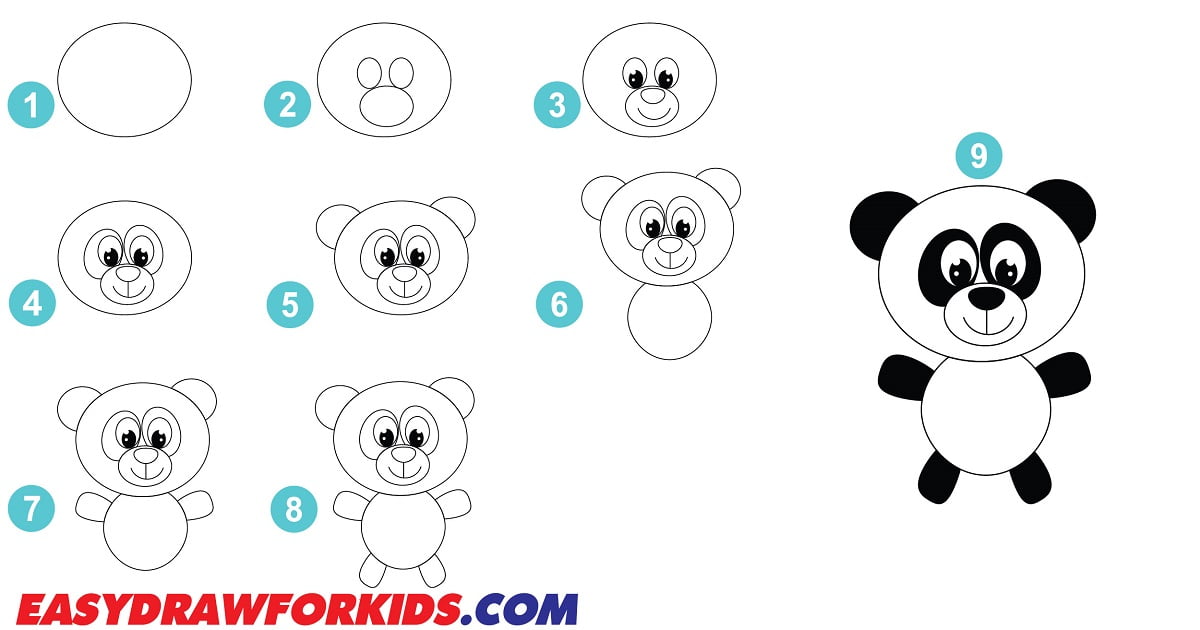 How To Draw A Panda - 5 Ways (With Pictures)