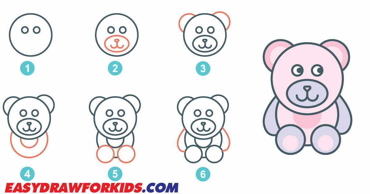 How To Draw A Bear | Easy Draw For Kids