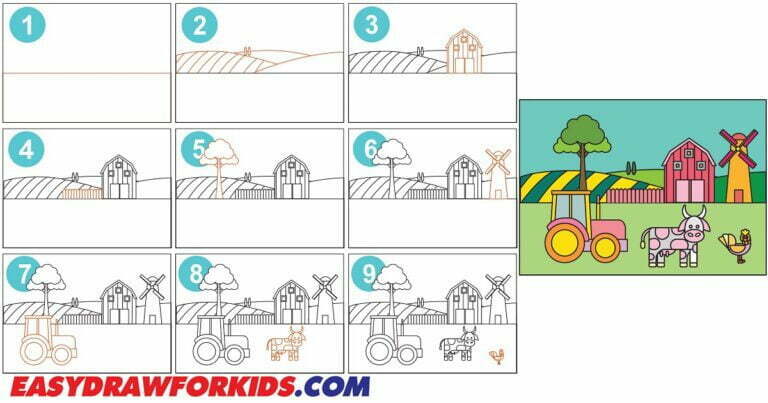 How To Draw A Farm - 10 Steps (With Pictures)