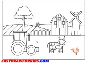 How To Draw A Farm - 10 Steps (With Pictures)