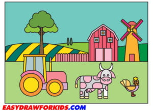 How To Draw A Farm - 10 Steps (With Pictures)