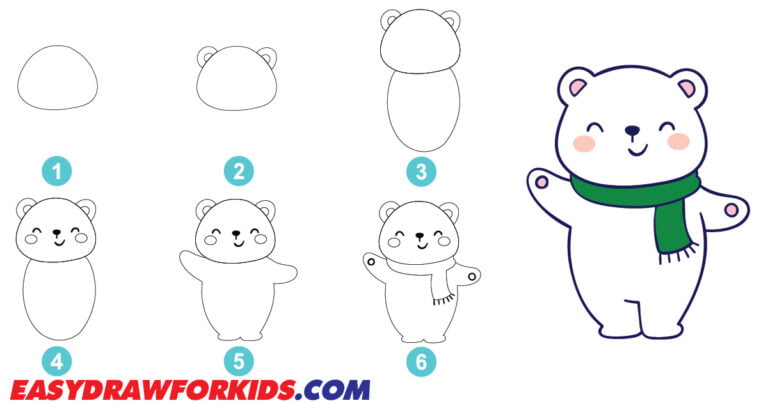 How To Draw A Polar Bear – 2 Ways (With Pictures)