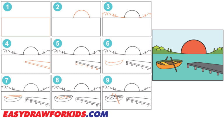 How To Draw A Sunset - 10 Steps (With Pictures)