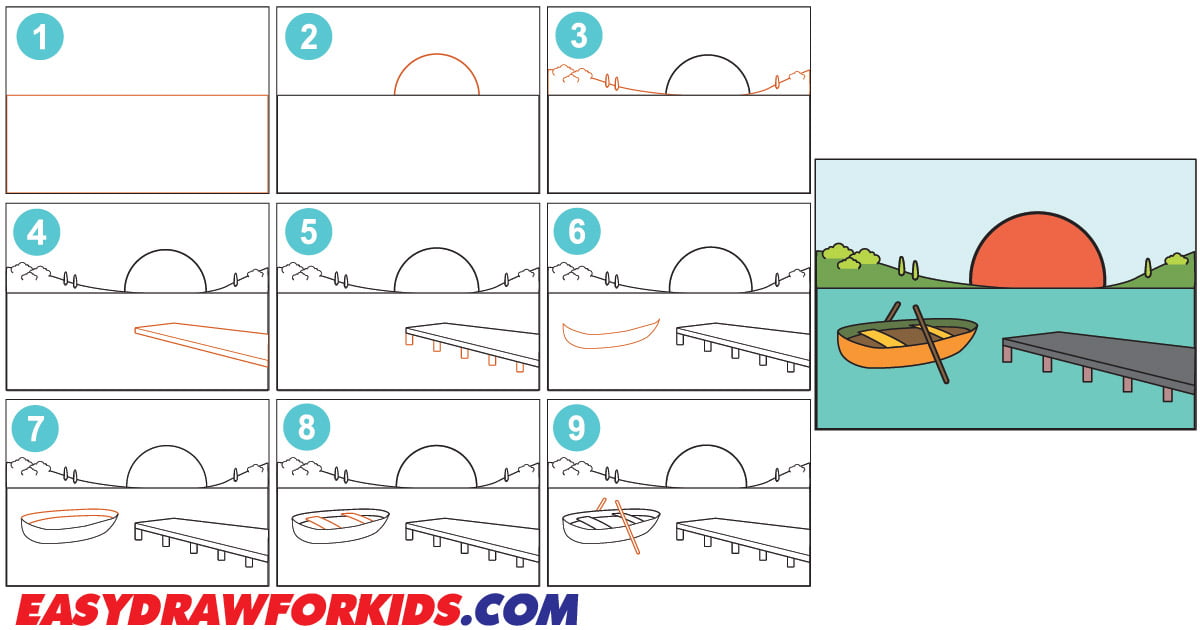 How To Draw A Sunset - 10 Steps (With Pictures)