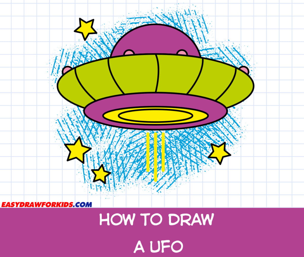 How To Draw A UFO - Easy Draw For Kids