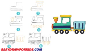 How To Draw A Train - 4 Ways (With Pictures)
