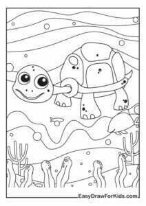 Turtle Coloring Pages (100% Free PDF Printables)