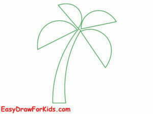 How To Draw A Coconut Tree - 7 Steps (With Pictures)