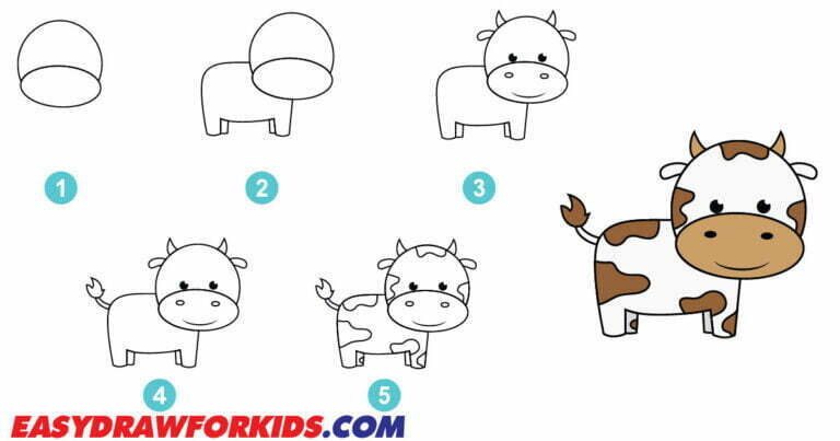 How To Draw A Cow - 7 Ways (With Pictures)