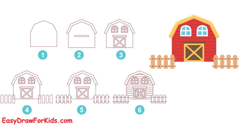How To Draw A Barn - 7 Steps (With Pictures)