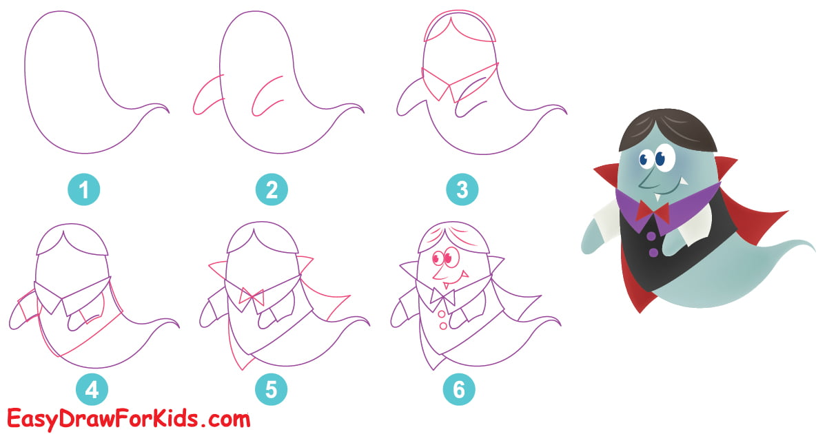 How To Draw A Ghost - 4 Ways (With Pictures)