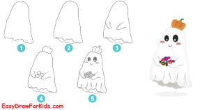 How To Draw A Ghost - 4 Ways (With Pictures)