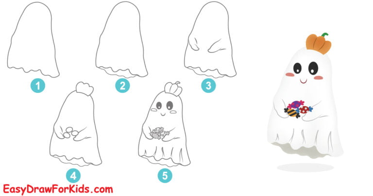 How To Draw A Ghost - 4 Ways (With Pictures)