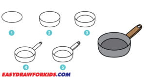 How To Draw A Pan - 6 Steps (With Pictures)