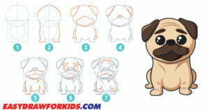 How To Draw A Pug - 2 Ways (With Pictures)