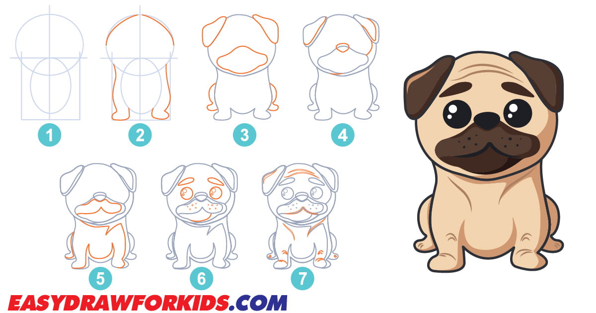 How To Draw A Pug - 2 Ways (With Pictures)
